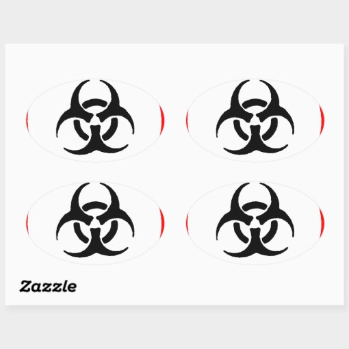 bloodborne pathogens oval sticker | Zazzle