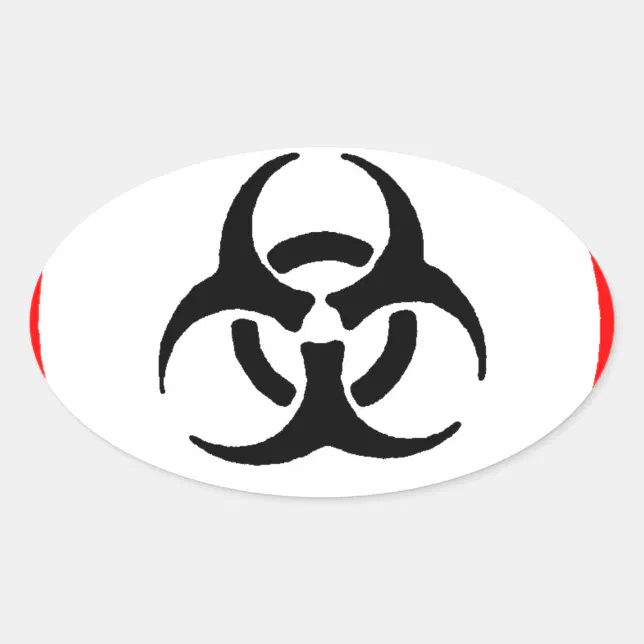 bloodborne pathogens oval sticker | Zazzle