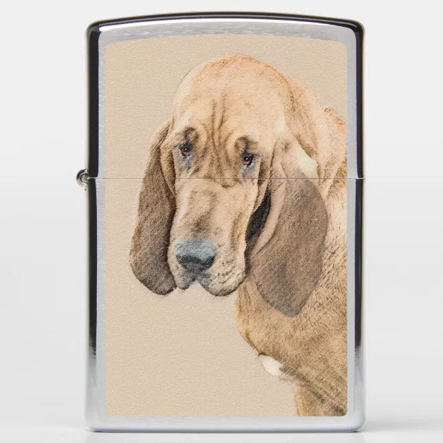 Bloodhound Painting - Cute Original Dog Art Zippo Lighter | Zazzle