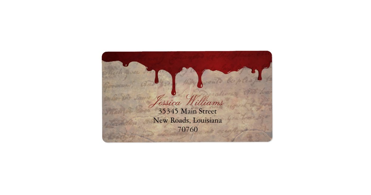 Bloody Drip Label | Zazzle