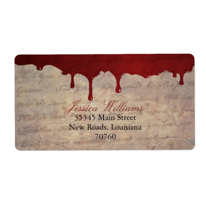 Bloody Drip Label | Zazzle.com