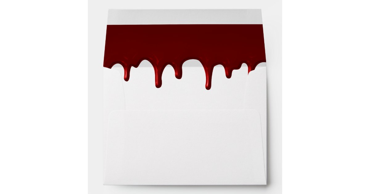 Bloody Drips Halloween Scary Blood Envelope | Zazzle