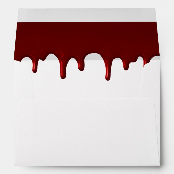 Bloody Drips Halloween Scary Blood Envelope | Zazzle
