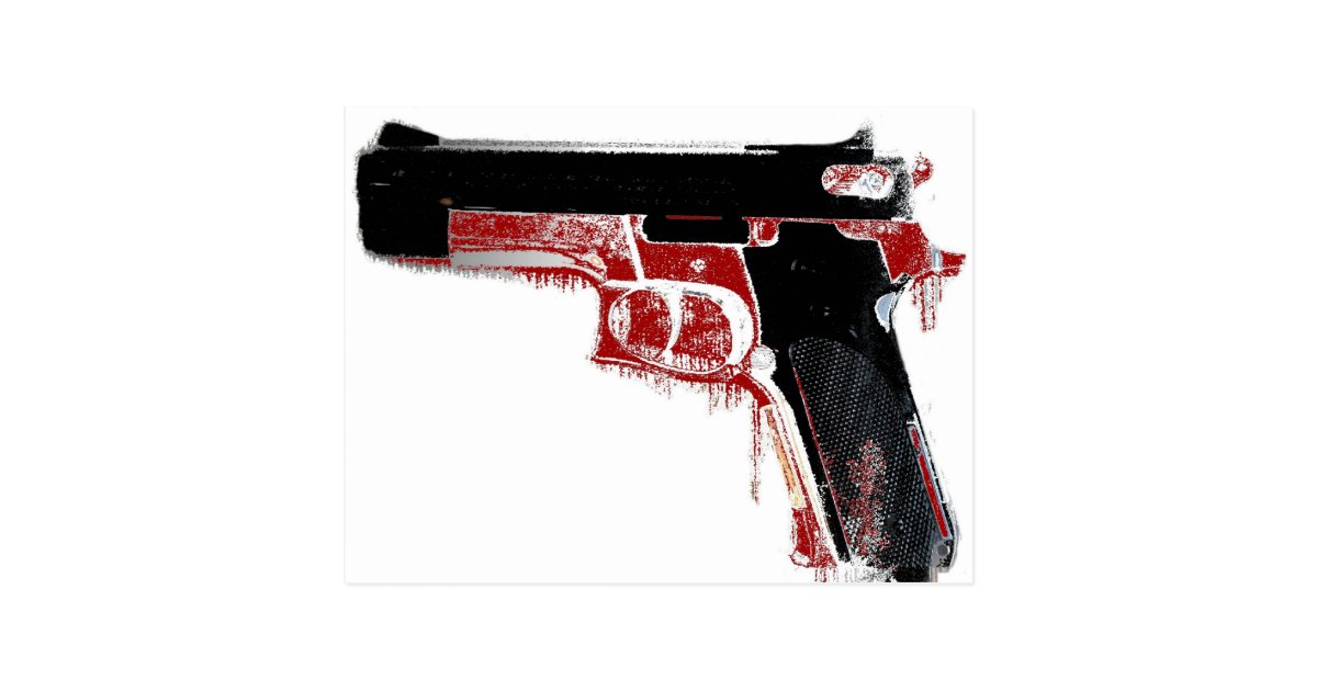 Bloody Gun Postcard | Zazzle.com