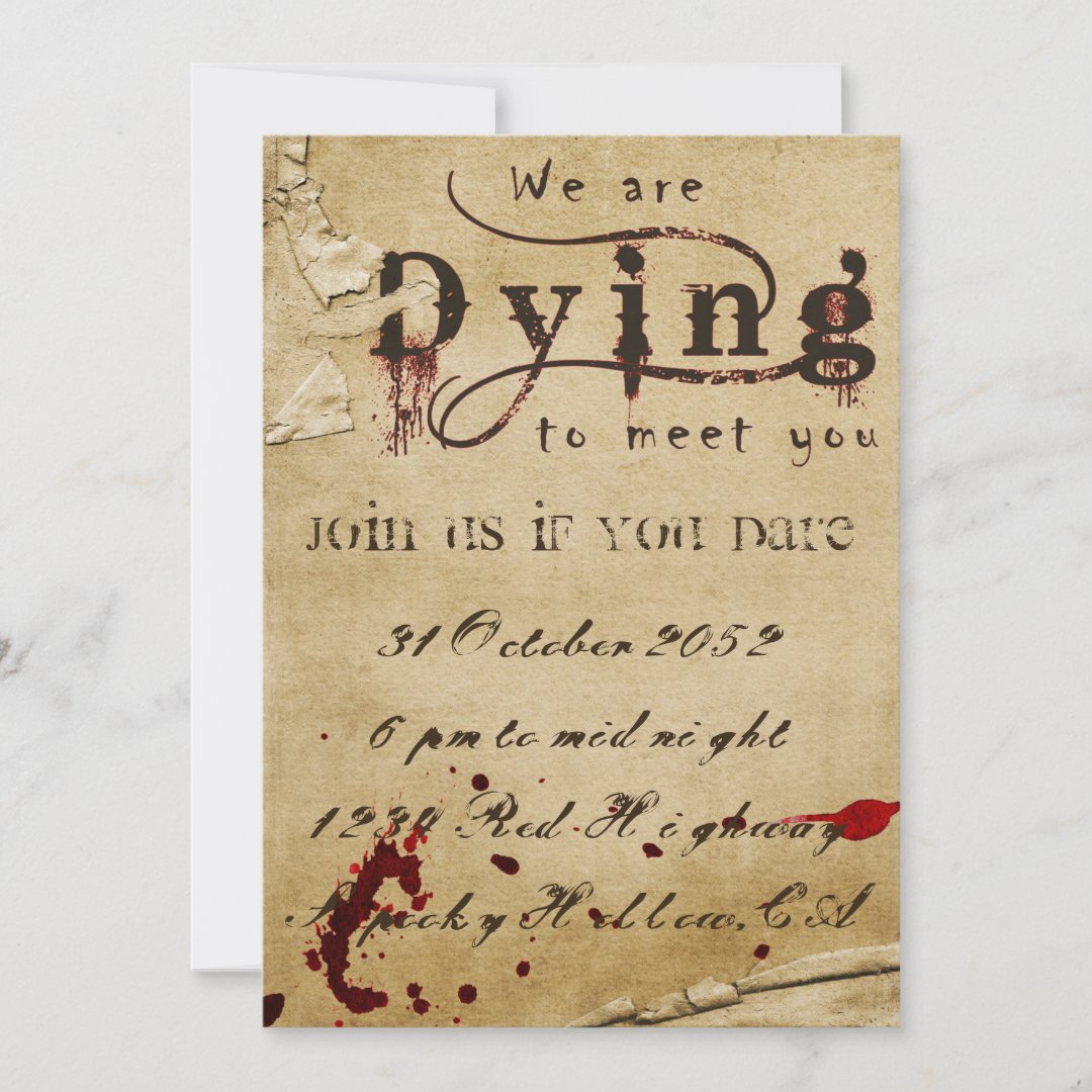 Bloody Halloween Invitation | Zazzle