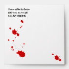 Blood Envelope For Halloween Invitations | Zazzle.com