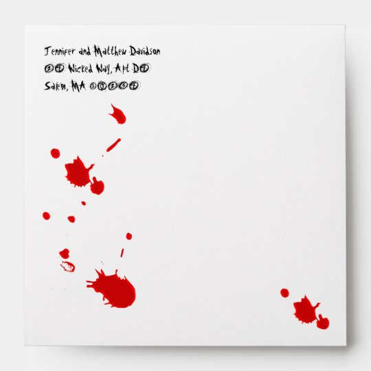 Bloody Halloween Party Envelope | Zazzle.com