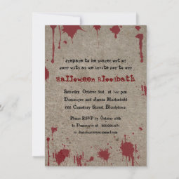 Bloody Halloween Party Invitation | Zazzle