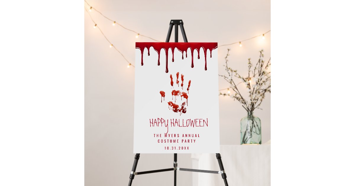 Bloody Halloween Welcome Sign | Zazzle