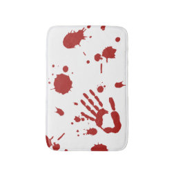 Bloody Hand Blood Splattered Bath Mat | Zazzle