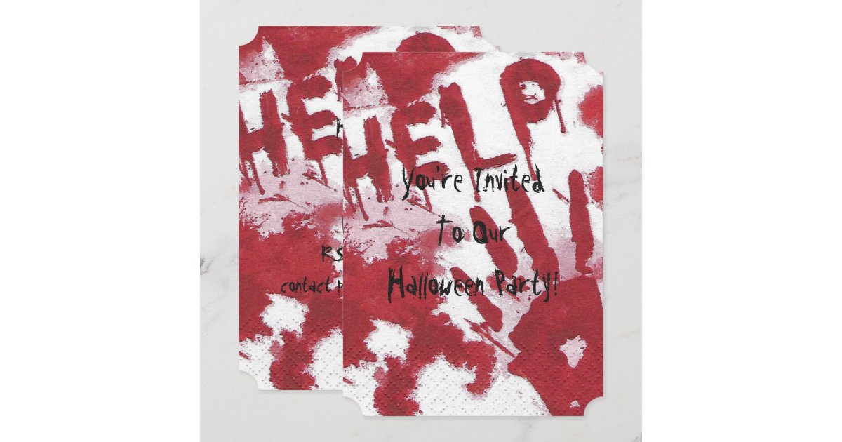 bloody help invitation | Zazzle