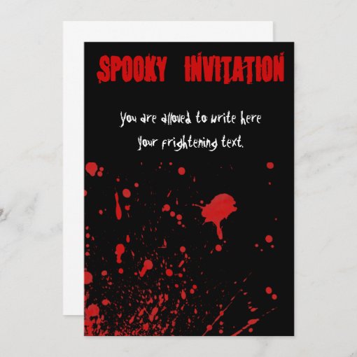 Bloody horror halloween invitation | Zazzle