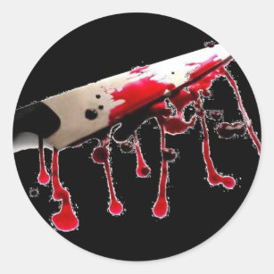 Bloody Knife Stickers | Zazzle