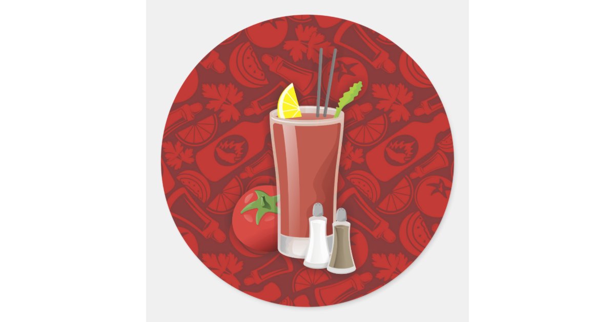 Bloody Mary Classic Round Sticker | Zazzle