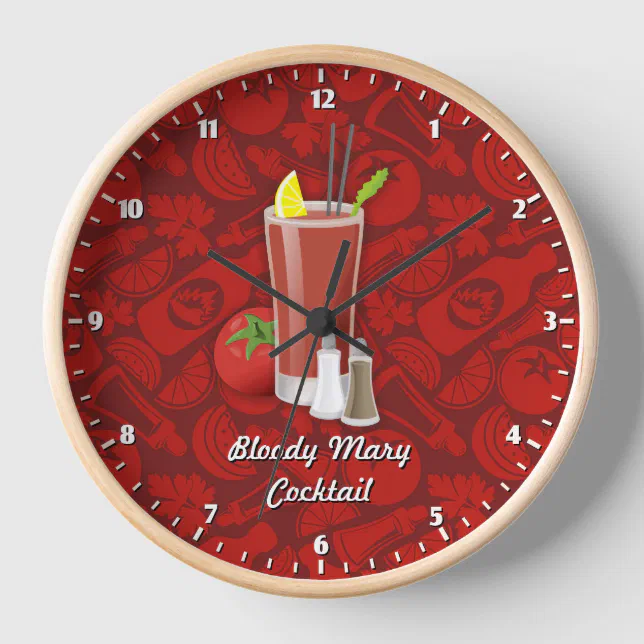 Bloody Mary Clock | Zazzle