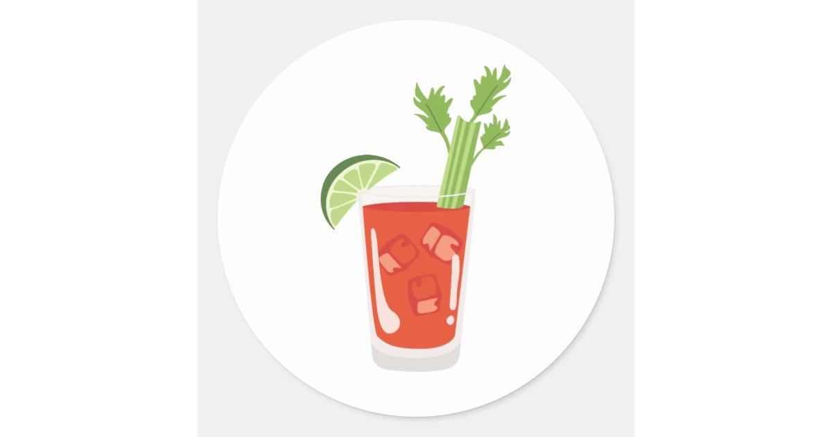 Bloody Mary Cocktail Classic Round Sticker | Zazzle