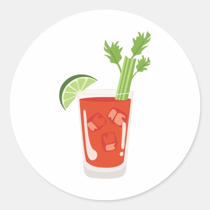Bloody Mary Cocktail Classic Round Sticker | Zazzle