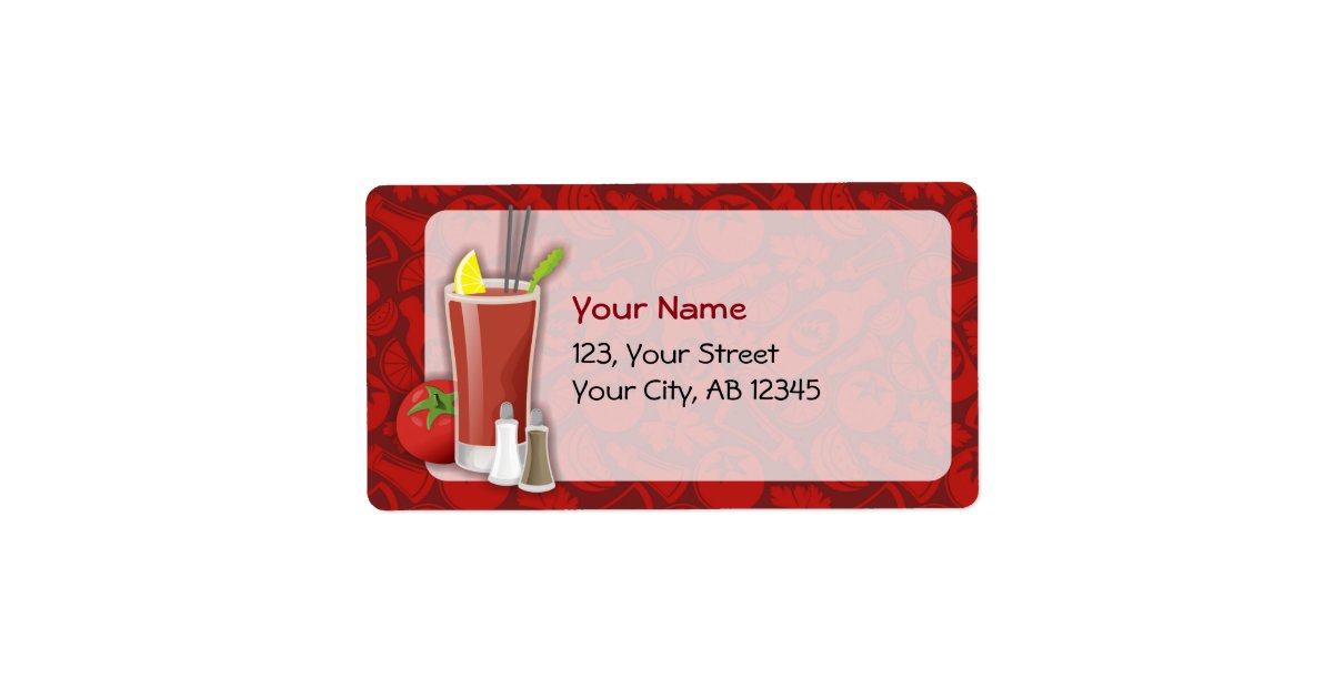 Bloody Mary Label | Zazzle
