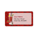 Bloody Mary Cocktail Pattern Fabric | Zazzle