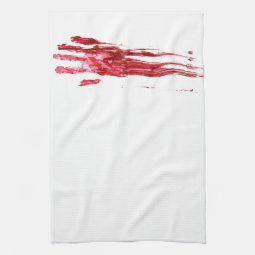 Bloody murder kitchen towel | Zazzle