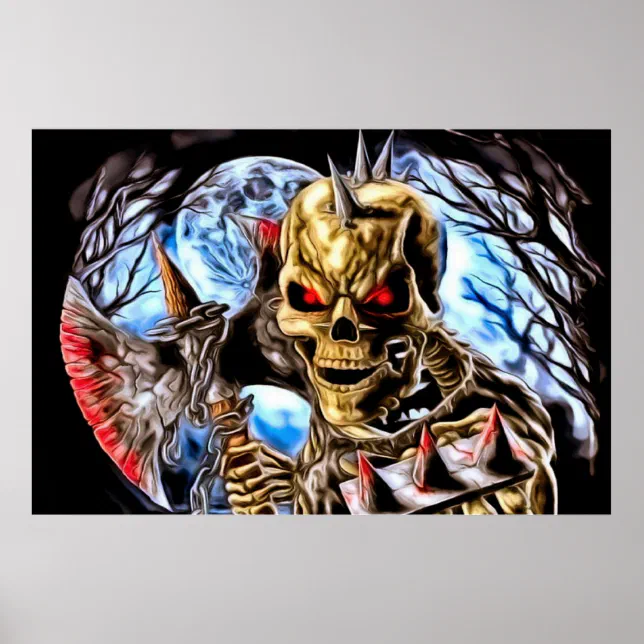 Bloody Skeleton Poster | Zazzle