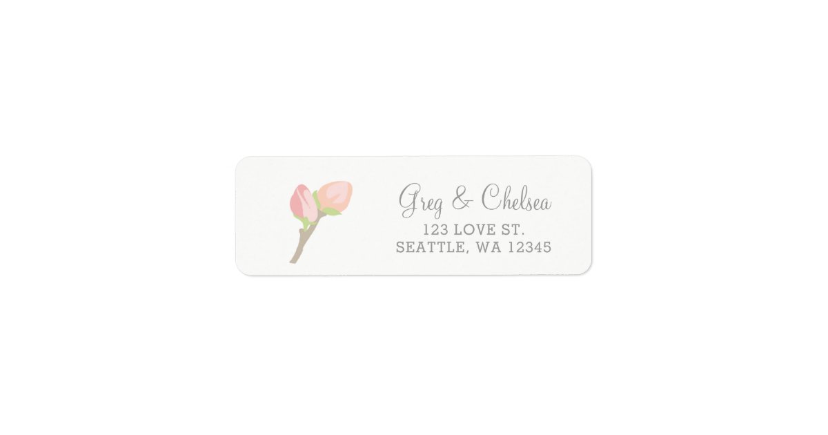Blooming Blush Floral Wedding Label | Zazzle