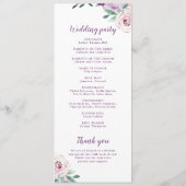 Blooming botanical purple floral wedding program | Zazzle