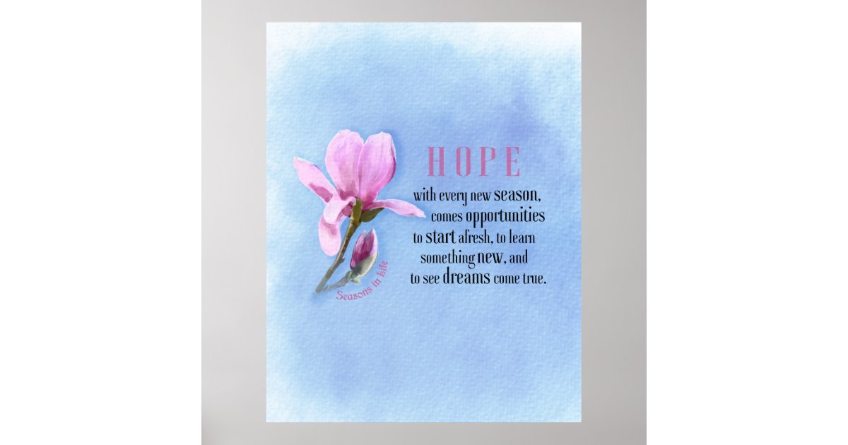 Blooming Hope Poster | Zazzle