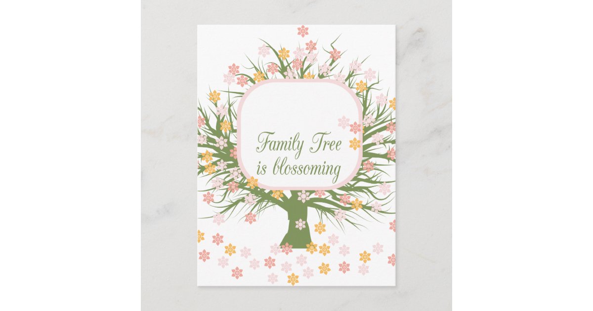 Blossoming Family Tree Postcard | Zazzle