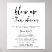 Blow Up Their Phones Wedding Photo Activity Sign | Zazzle