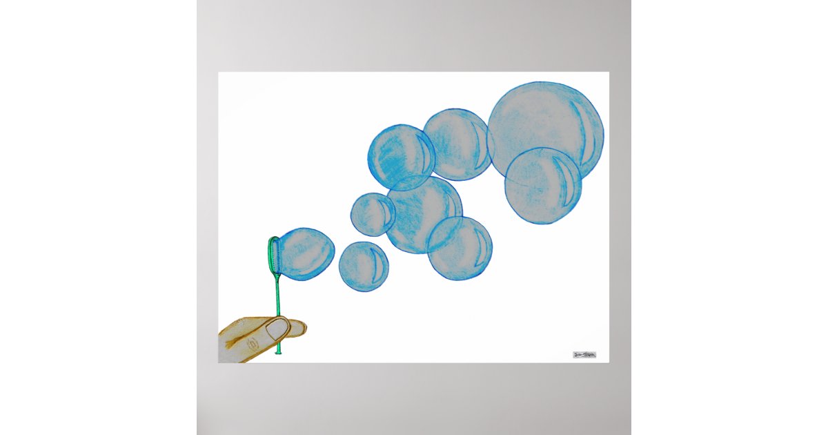 Blowing Bubbles Poster | Zazzle