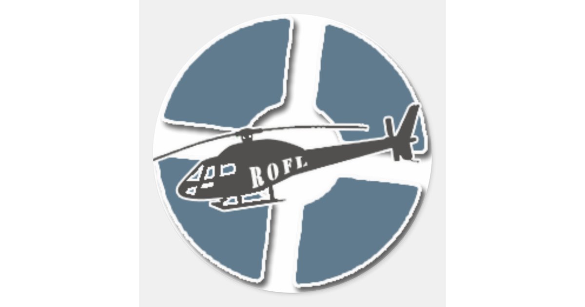 BLU RoFL Copter Sticker | Zazzle