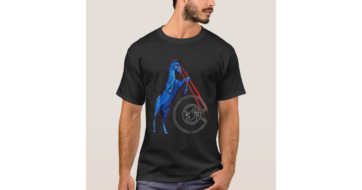 Blucifer - Denver Airport Creepy Horse T-Shirt | Zazzle