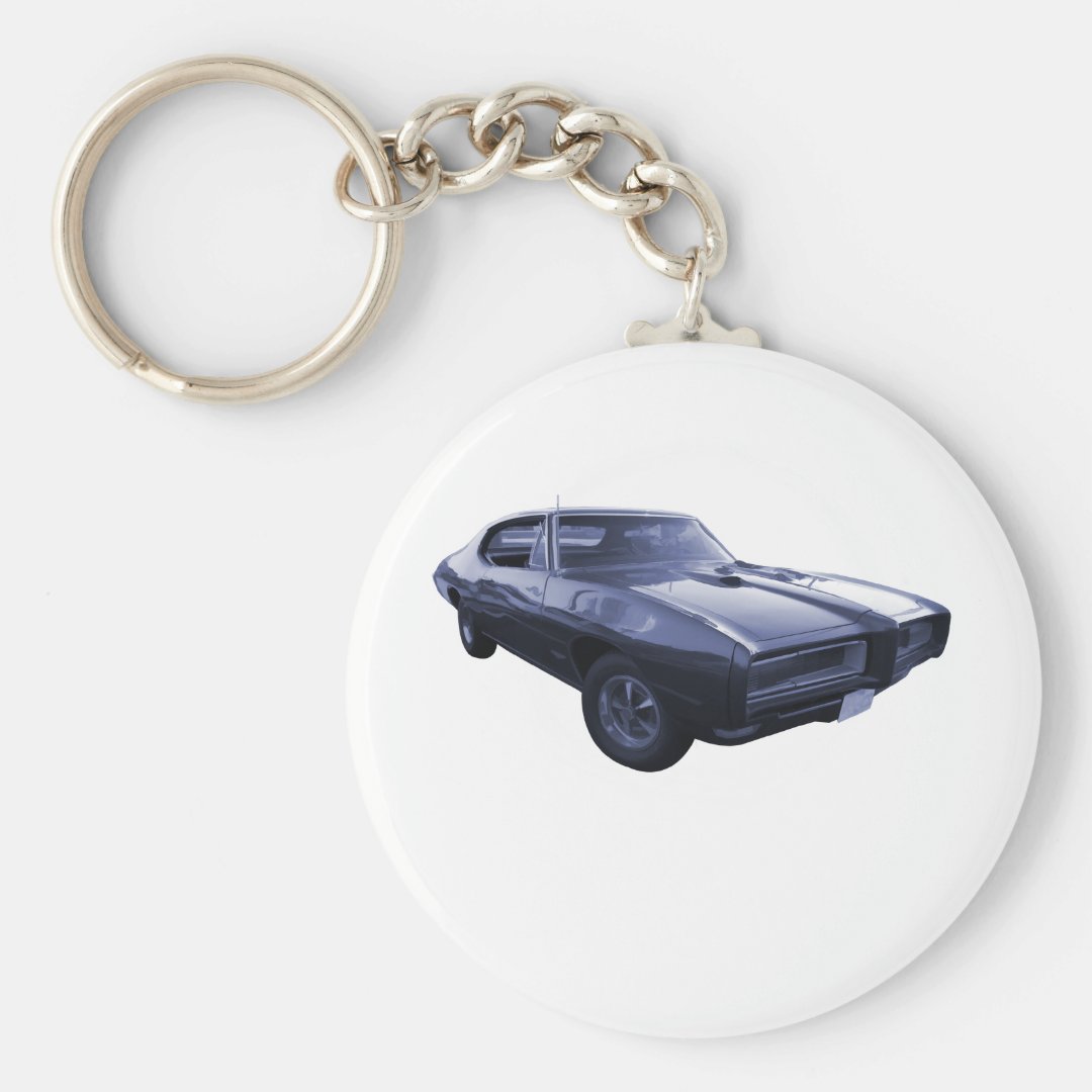 Blue 1968 Pontiac GTO Keychain | Zazzle