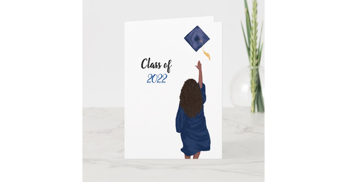 Blue 2022 Congratulations, Graduate Card - Female | Zazzle