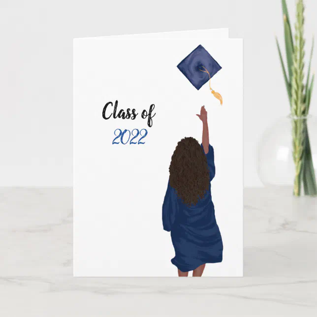 Blue 2022 Congratulations, Graduate Card - Female | Zazzle