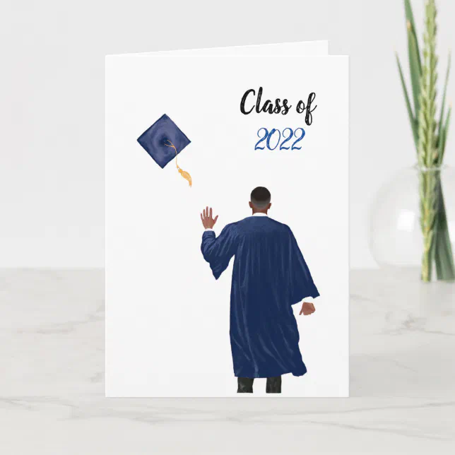 Blue 2022 Congratulations, Graduate Card - Male | Zazzle