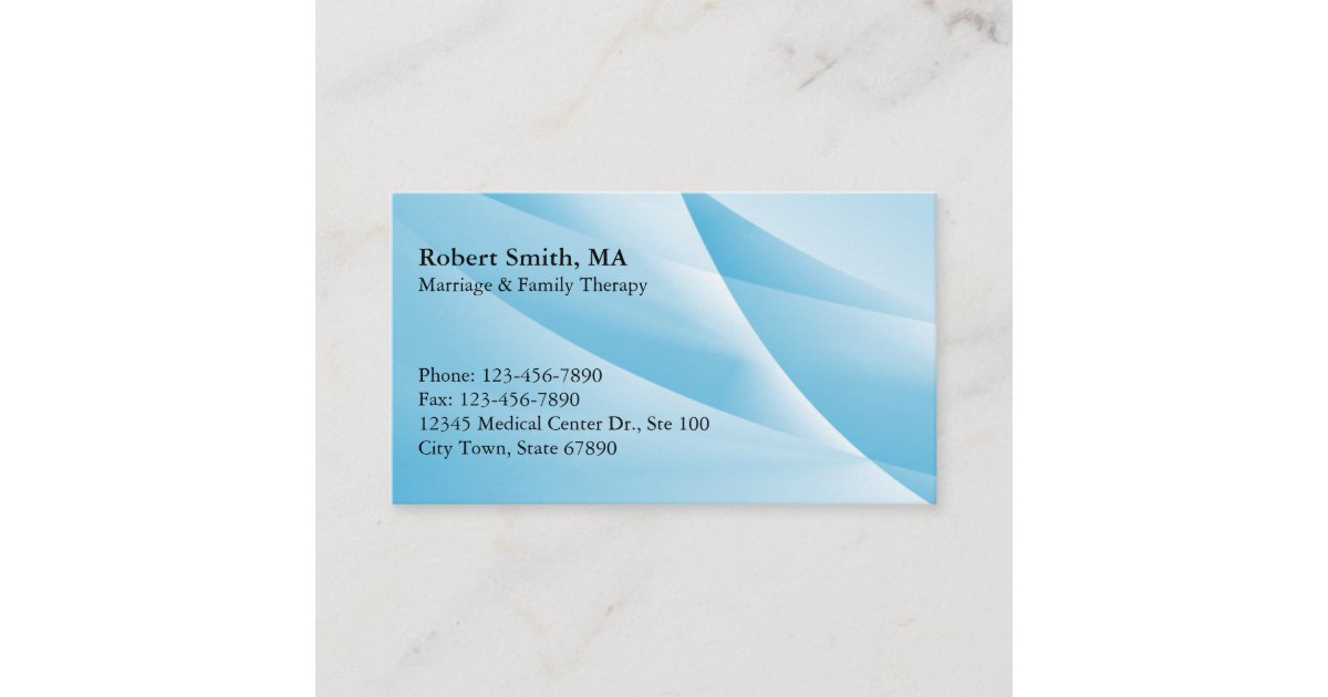Blue Abstract Pattern Therapist Appointment Business Card | Zazzle