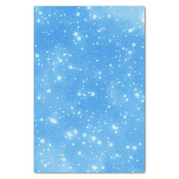 Blue Abstract Sky Background with White Snowflake Tissue Paper | Zazzle