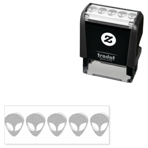 Blue Alien Self-inking Stamp | Zazzle