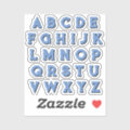 Blue Alphabet Set Upper Case Letters Cut Out Sticker | Zazzle