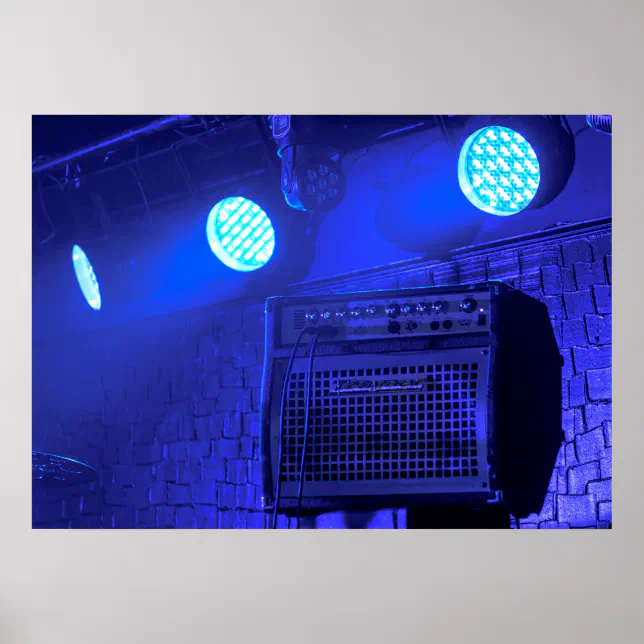 Blue Amp Poster | Zazzle