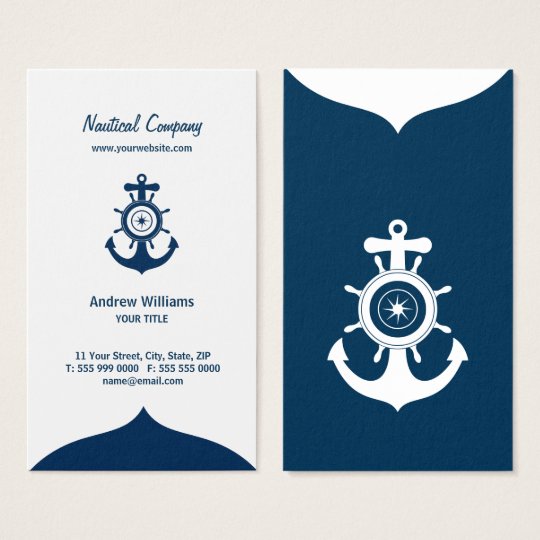 Blue Anchor Nautical business card | Zazzle.com