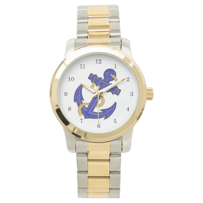 Blue Anchor Watch | Zazzle.com