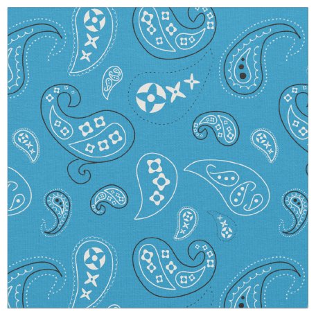 Magenta Pink Paisley Western Bandana Print Fabric | Zazzle.com