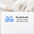 Blue and Black School Colors Class Year Address Label | Zazzle