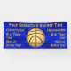 Blue and Gold Basketball Banner with 4 Text Boxes | Zazzle