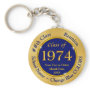 Blue and Gold, Class of 1974, Class Reunion Favors Keychain | Zazzle
