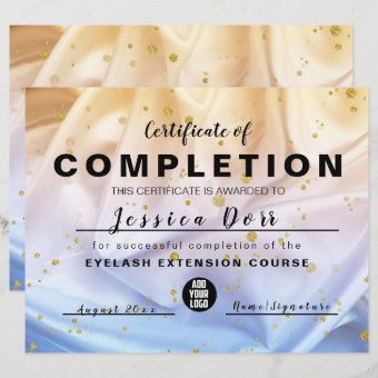 Blue and Gold Glitter Award Certificate | Zazzle