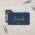 Blue and Gold Realtor Broker Real Estate Agent Business Card | Zazzle